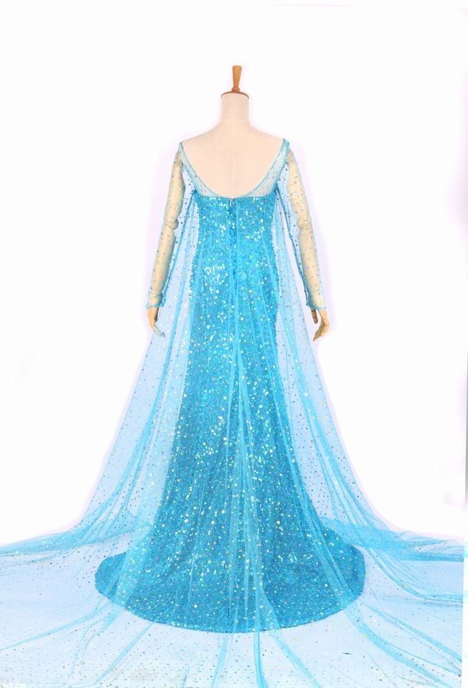 Elsa (Frozen) Mysterious Ocean Blue Costume Dress with Full Sleeves