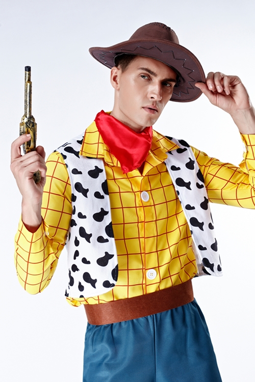 Disney Toy Story Woody Fancy Dress With Cowboy hat, scarf, shirt, vest ...